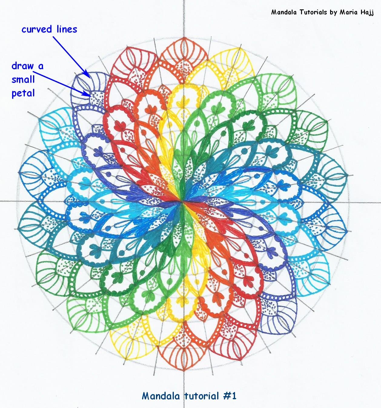 Create A Beautiful Rainbow Mandala In Few Easy Steps