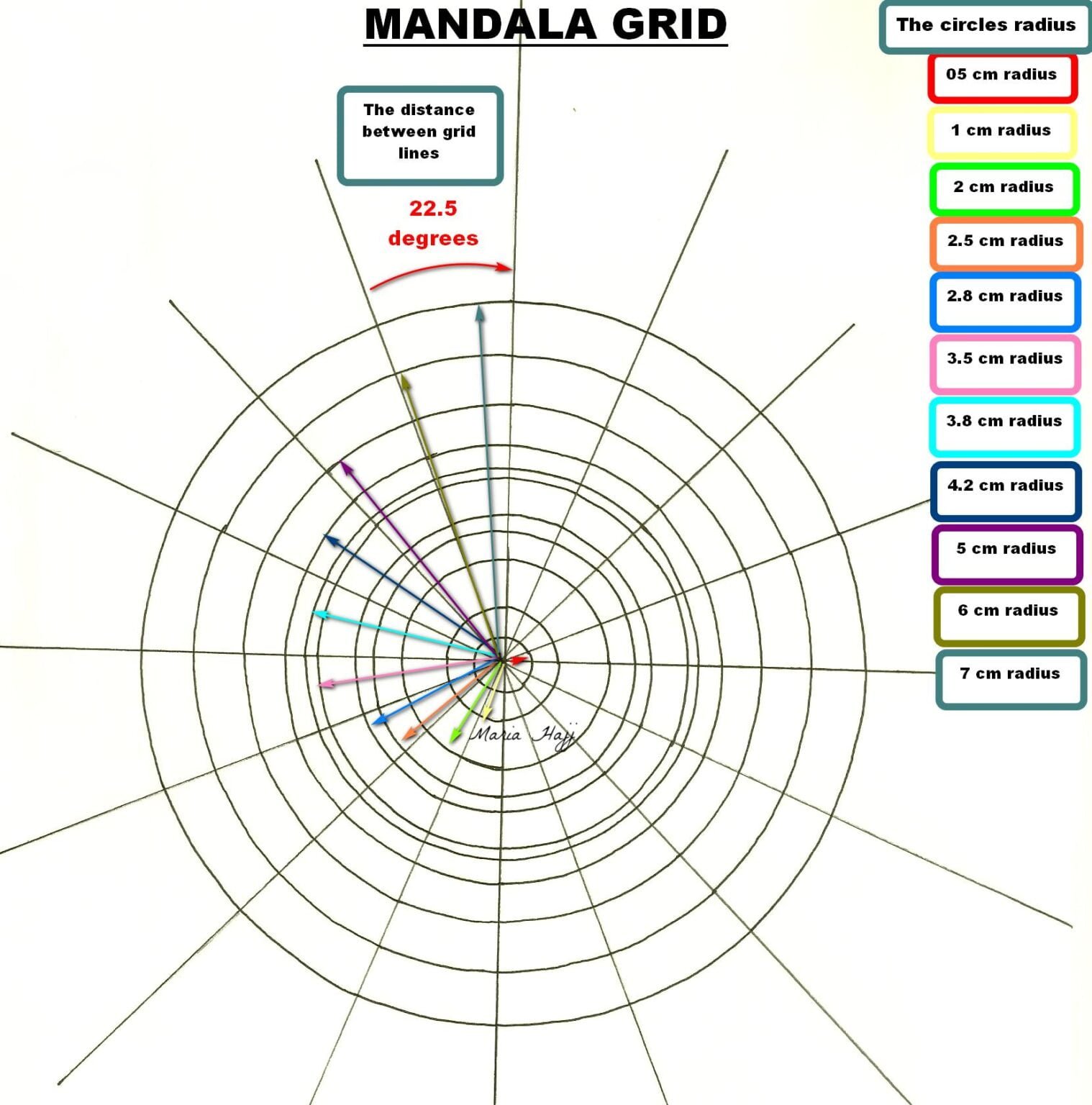 How to draw a detailed mandala with intersected patterns