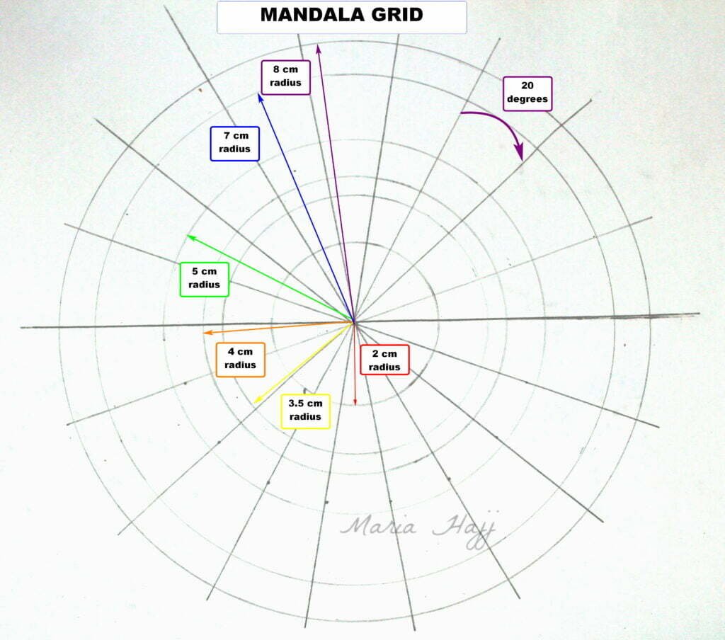 How to draw a mandala with very simple shapes