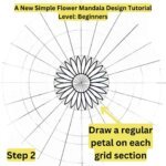 A New Simple Flower Mandala Design Tutorial for Beginners