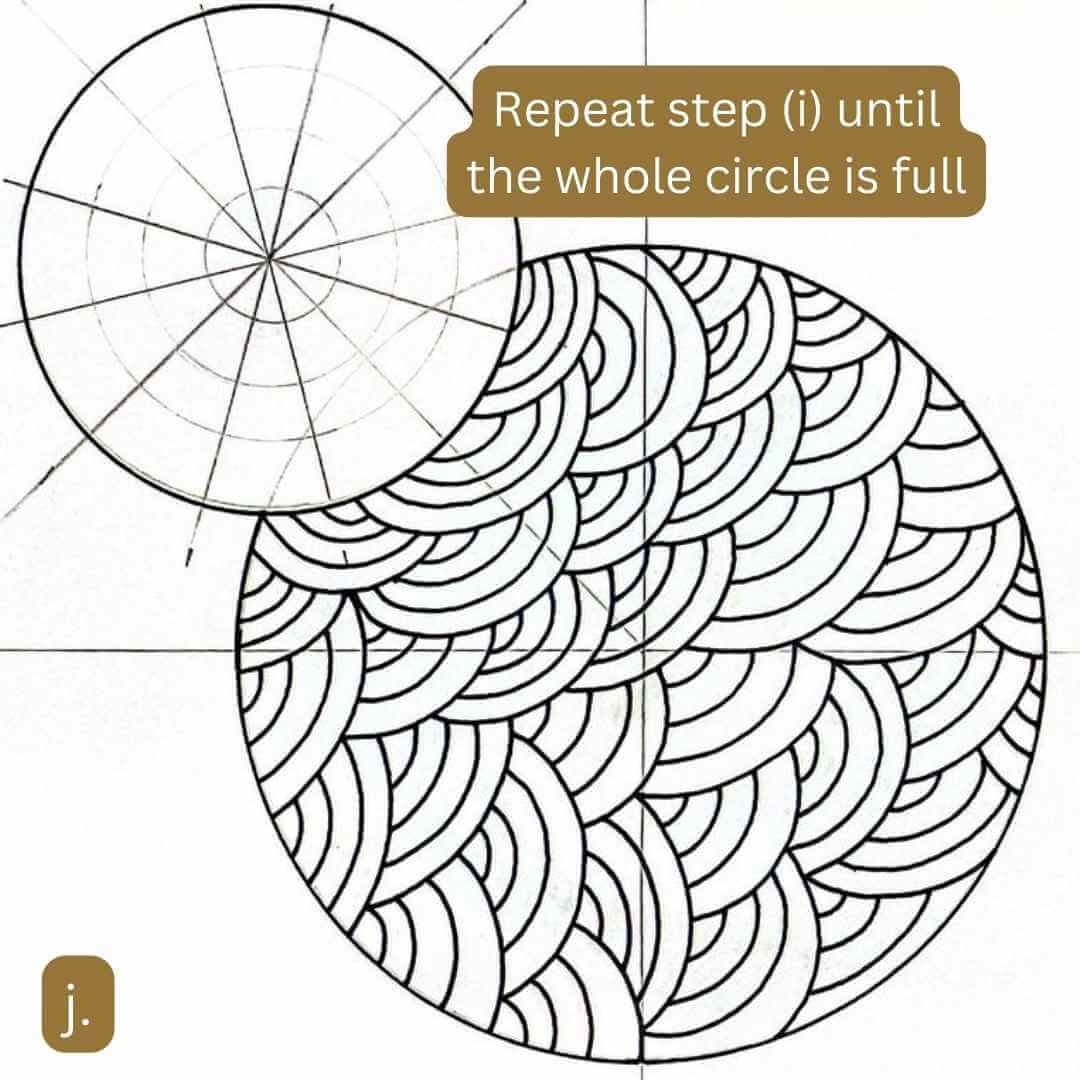 How to Join a Flower Mandala and a Circular Zentangle