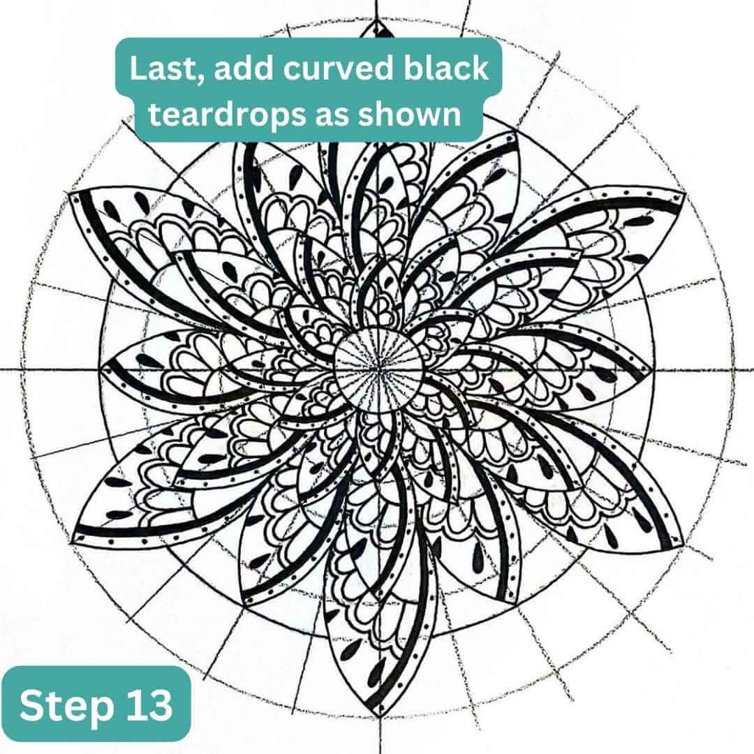 How to Draw This Easy Mandala with One Stunning Pattern